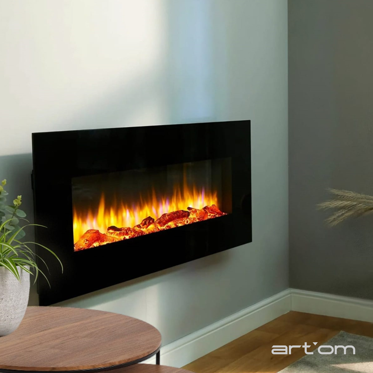 Lareira Elétrica de Parede Murus B105 Artom - MaisClima: Aquecimento a ...